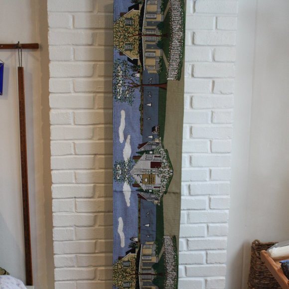 Dining | Table Runner Coastal Nautical Shoreline New England Town ...